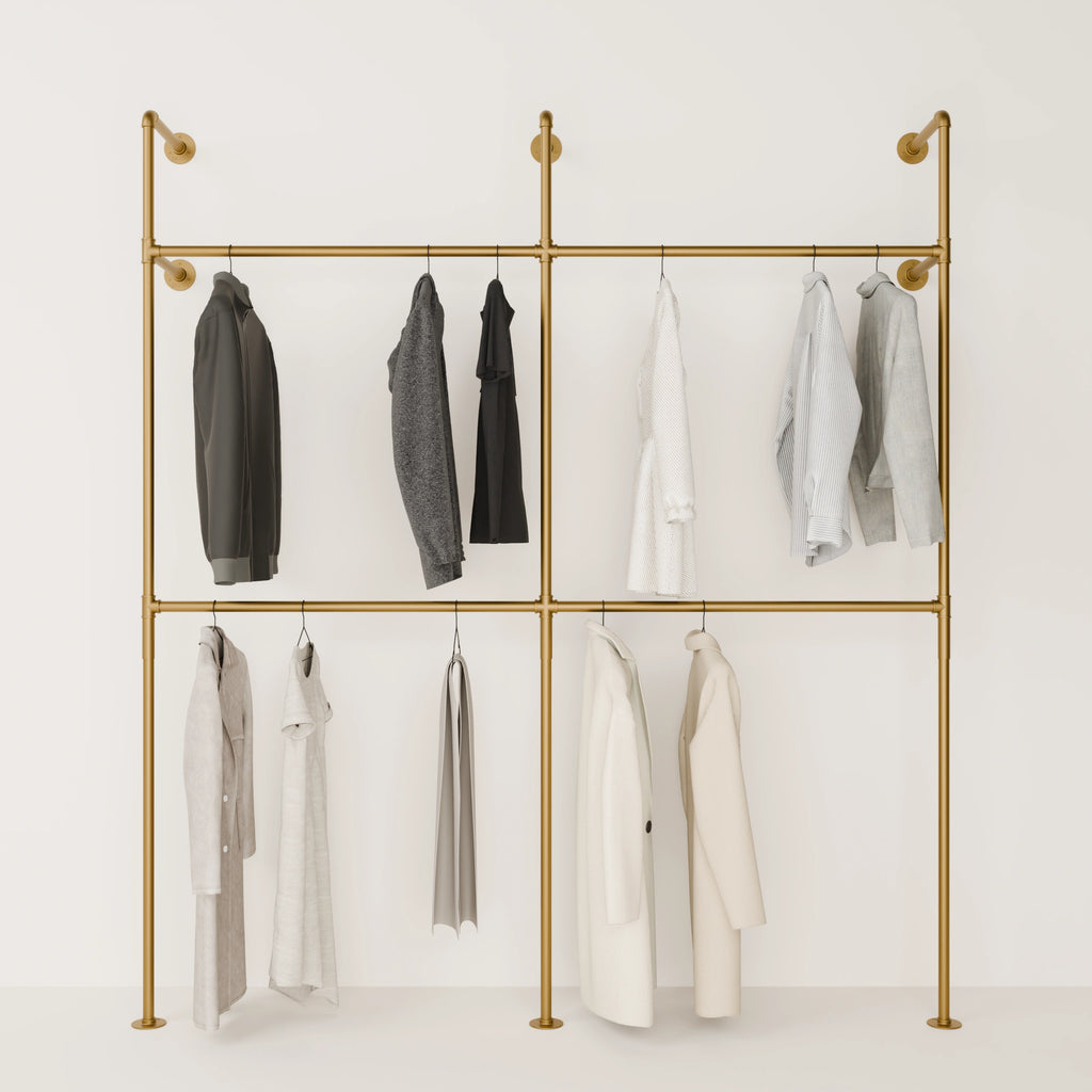 KIM DOUBLE 2 | Gold clothing rack – pamo. design