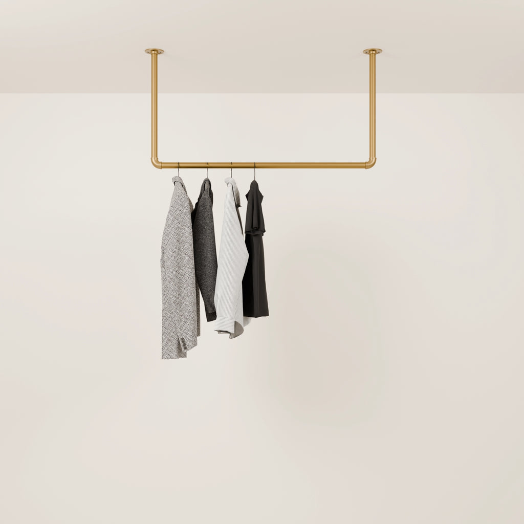 HANG LOW Gold | Gold hanging rail – pamo. design
