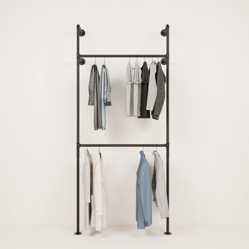 KIM DOUBLE 1 – Closet metal rack | wall mounted clothes rack | pamo ...