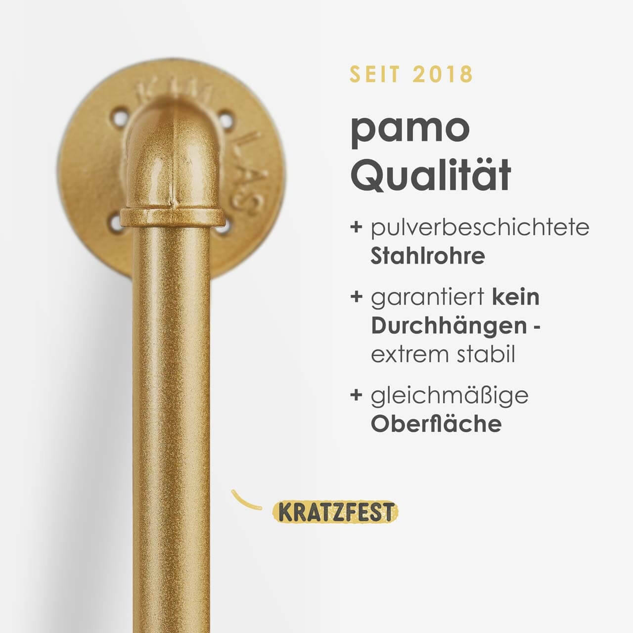 HANG LOW Gold | Gold hanging rail – pamo. design